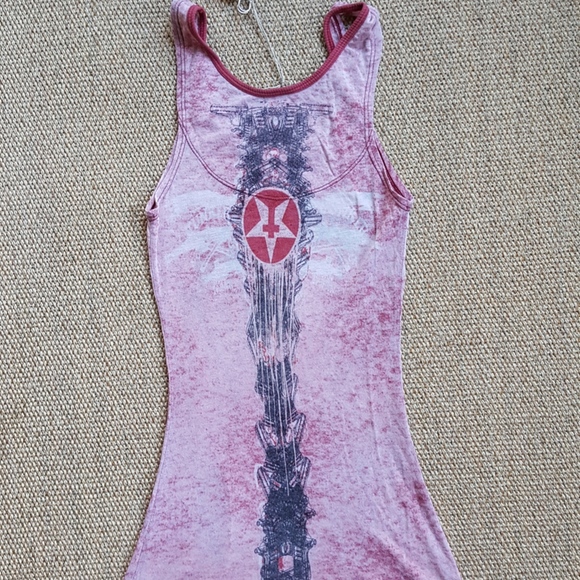 Junker Designs | Tops | Junker Designs Womens Sheer Red Cobra Gun Tank ...